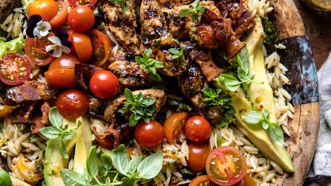 Grilled Lemon Herb Chicken Avocado Orzo Salad Recipe – The Wine Concierge