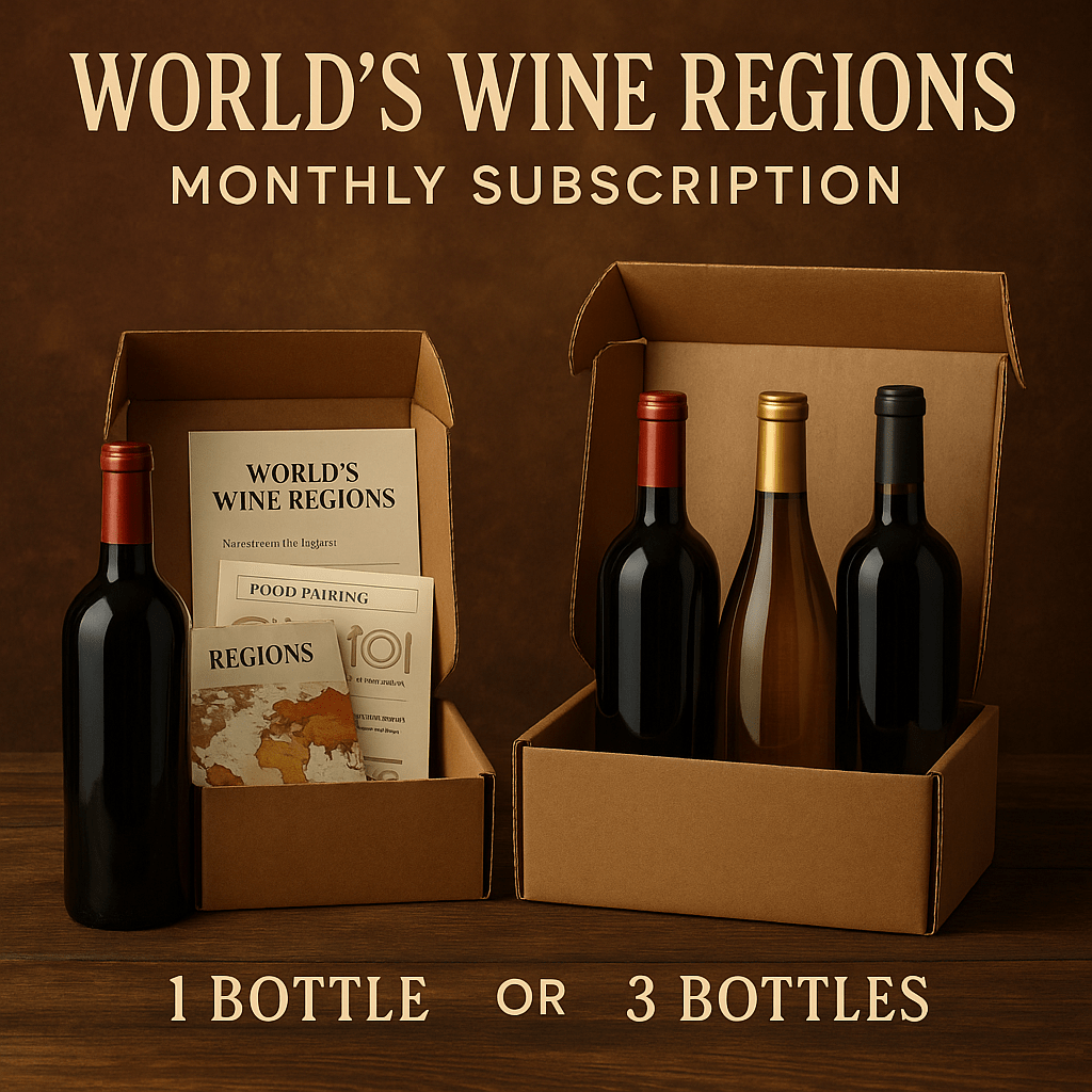The World's Wine Regions - Three Bottle Monthly Subscription Box – The ...
